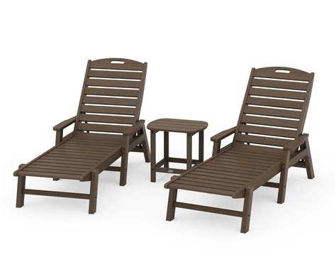 Polywood Nautical Pws719 1 Nka Nautical 3 Piece Chaise Lounge With Arms