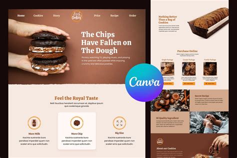 cookies canva website template graphic by matthewfariz · creative fabrica