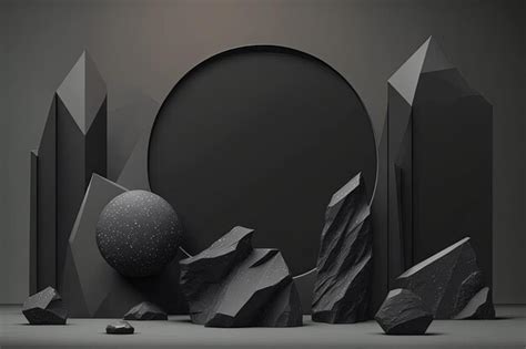 Premium Photo A Background With A Repeating Pattern Of Black Geometric Shapes Including