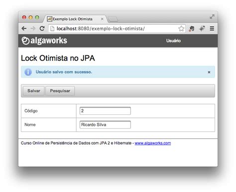entendendo o lock otimista do jpa
