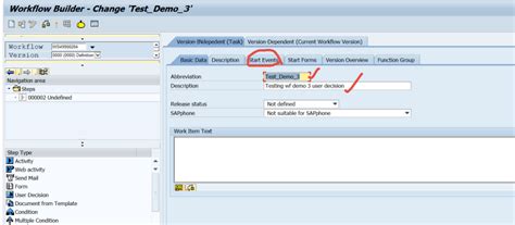 User Decision Step Sapcodes