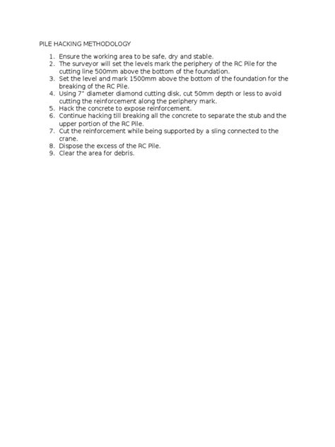 Pile Hacking Methodology Download Free Pdf Deep Foundation