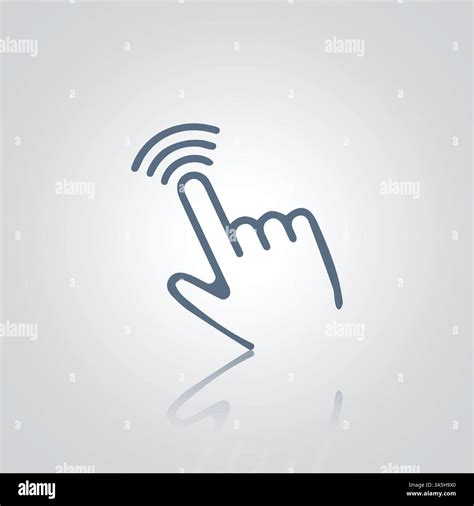 Online Finger Cursor Icons Mouse Icons Actions With A Silver Background Stock Vector Image