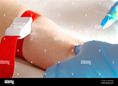 Woman S Vein Ready For Intravenous Injection During Pandemic Stock