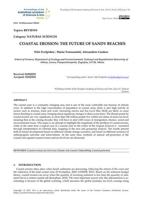 Pdf Costal Erosion The Future Of Sandy Beaches