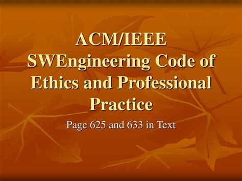 PPT ACM IEEE SWEngineering Code Of Ethics And Professional Practice PowerPoint Presentation