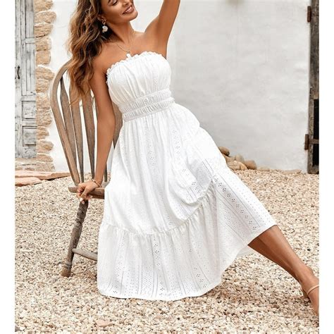 White Beach Dresses Plus Size