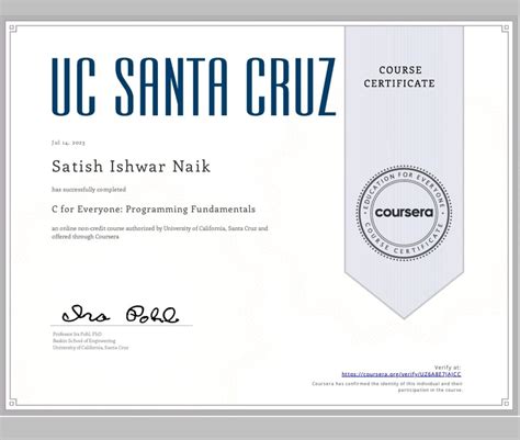 Satish Naik On Linkedin Coursera Cprogramming Learningjourney Neverstoplearning