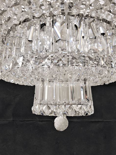Large Round Schonbek Plaza Swarovski Sparkling Crystal Pendant