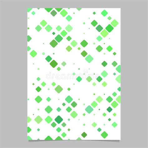 Green Diagonal Square Pattern Brochure Background Template Stock Vector Illustration Of Frame