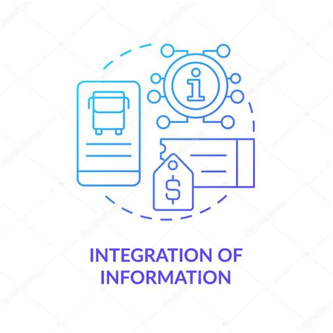 Integración Del Icono Del Concepto De Gradiente Azul De La Información Aplicación Móvil Maas