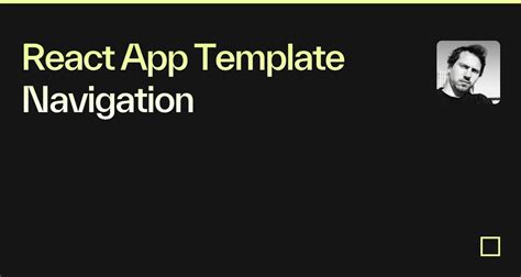 React App Template Navigation Codesandbox