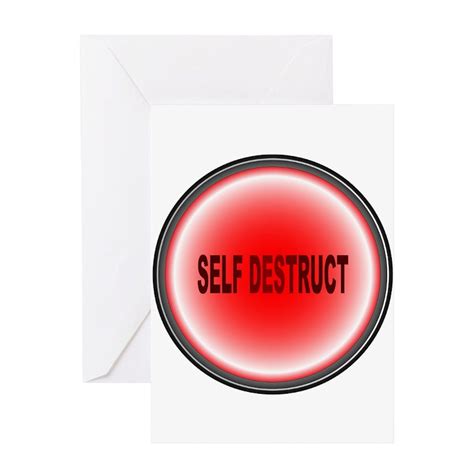 Self Destruct Button Greeting Card Self Destruct Button Greeting Cards Cafepress