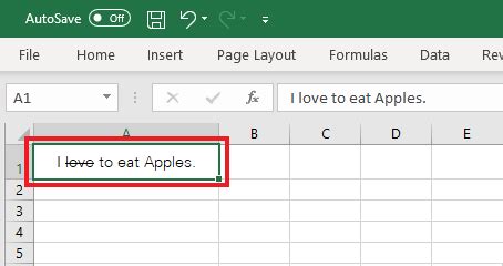 How To Strikethrough In Excel