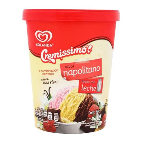 Helado Holanda Napolitano 1 Lt Holanda 7501130902194 En Perecederos Y