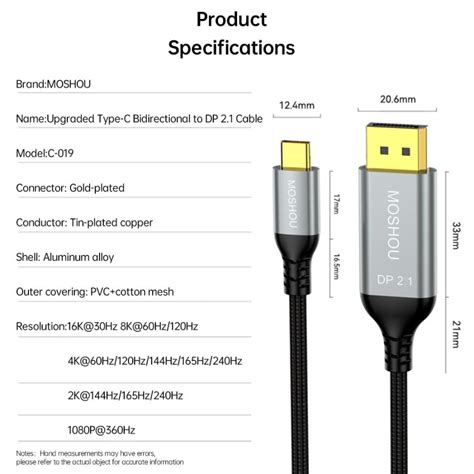 Sikai Type−c To Displayport 変換ケーブル 双方向伝送 Dp 2 1 Usb C Dp ケーブ 1920240610071511 侍 通販 Yahoo