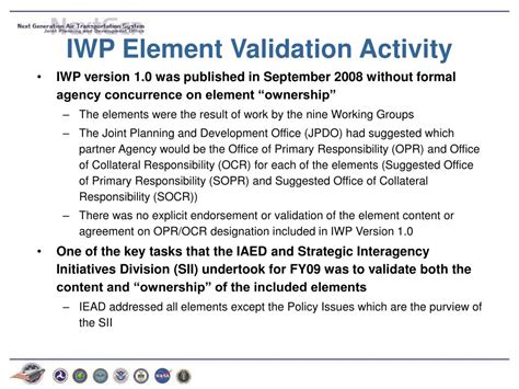PPT Integrated Work Plan IWP Update PowerPoint Presentation Free Download ID