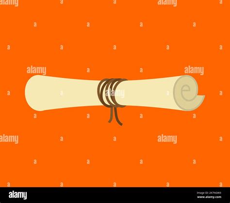 Scroll Old Isolated Paper Roll Vector Illustration Stock Vector Image