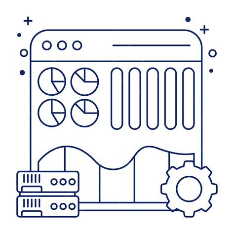 Premium Vector An Outline Design Icon Of Data Governance