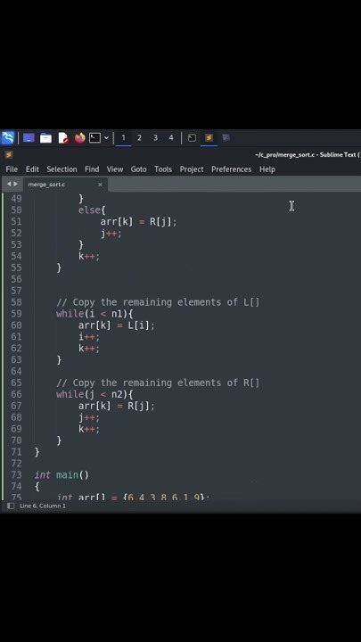 merge sort in c programming coding basicc cprogramming learnc shorts ccode youtube