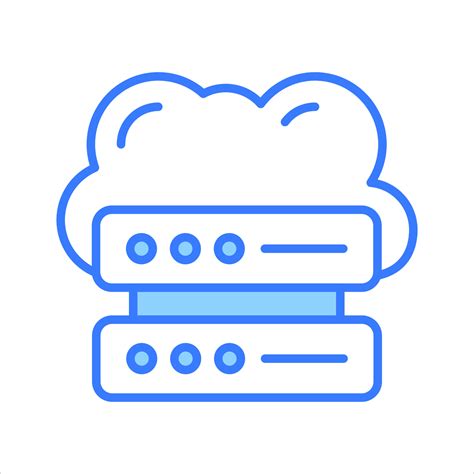 Data Server With Cloud Denoting Icon Of Cloud Server In Trendy Style Premium Icon