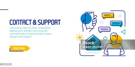 연락처 및 지원 관련 디자인 요소 윤곽선 아이콘이 있는 패턴 디자인입니다 다채로운 벡터 일러스트레이션 24 시간 영업 표시에 대한 스톡 벡터 아트 및 기타 이미지 Istock