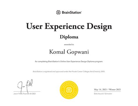 Komal Gopwani On Linkedin Brainstation Uxdesign Learning