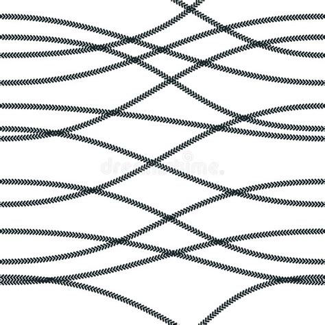 Curve Wavy Lines Seamless Pattern Vector Repeat Endless Background Tangled Stripes Trendy