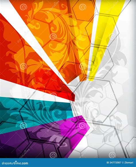 Illustrated Colorful Layout With Abstraction Stock Vector Illustration Of Light Green 34772087