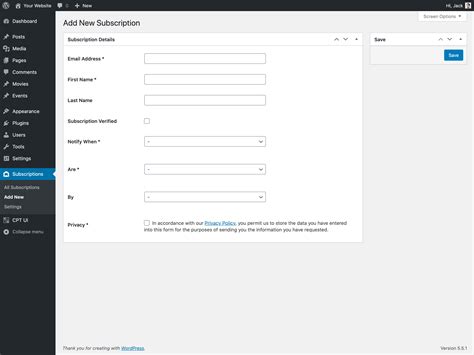 Addedit Subscription In Admin Content Notify