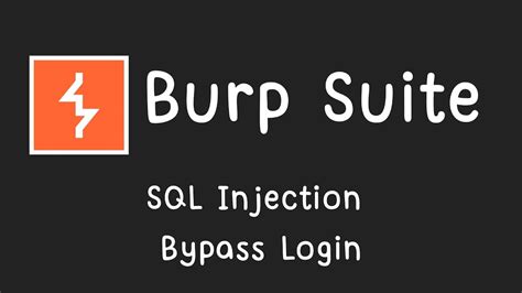สอนใช้งาน Burp Suite Sql Injection Bypass Login Youtube