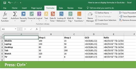 How To Show Formulas In Excel Instead Of The Values Easy Methods