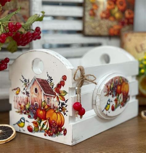 ДЕКОР МАЙСТЕРНЯ ДЕКУПАЖУ👒КИЇВ ТЕТІЇВ On Instagram ☘️🍂🌿🍁🍄Ящичок для кухні🍋🌶🍊 ⠀ Ручна робота