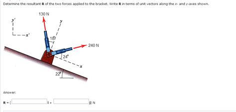 solved determine the resultant r of the two forces applied