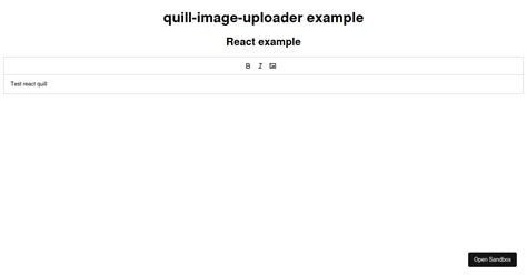React Quill Image Upload Codesandbox