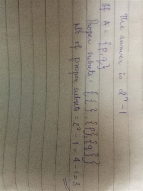 The Number Of Subsets Of A Containing N Distinct Objects Is Mu A C N
