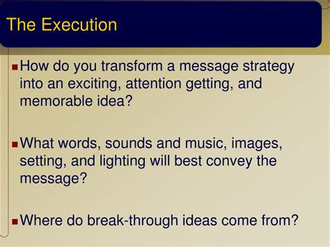 Ppt Message Execution And Creative Insights Powerpoint Presentation Id1384279