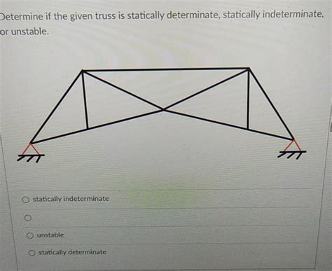 Solved Determine If The Given Structure Is Statically Chegg