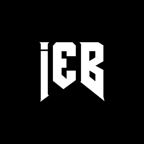 Premium Vector Ieb Letter Logo Design For Technology Company Ieb Logo Design Black And White