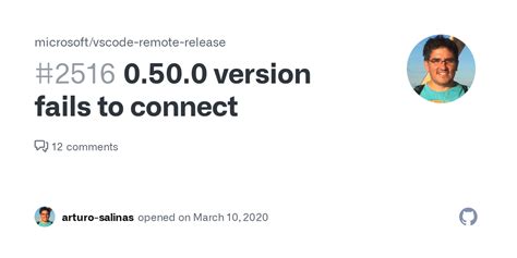 0 50 0 version fails to connect · issue 2516 · microsoft vscode remote