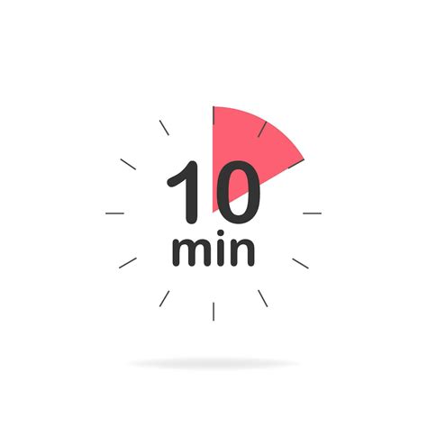 10 Minutes Timer Stopwatch Symbol In Flat Style Editable Isolated Vector Illustration