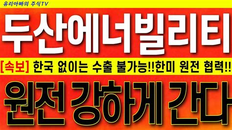 두산에너빌리티 중요 탄핵심판 윤대통령 석방 이제부터 강하게 갑니다 반드시 대응전략 확인 두산에너빌리티