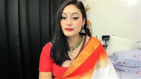 Cute Anna Sexy Live In Orange Saree Eporner