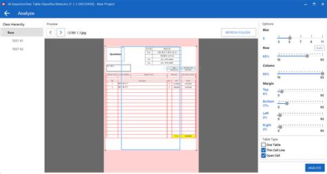 Ocrtable Classifier Detector