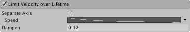 Unity Manual Limit Velocity Over Lifetime Module