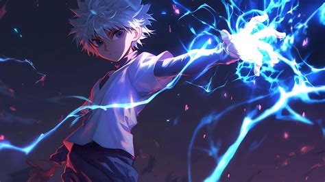 Killua Electric Power Attack Pc Wallpaper Download In Hd And 4k