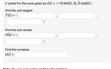 Solved Point For The Curve Given By Chegg