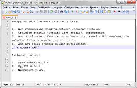 tecnicia comparar cambios con notepad y la herramienta compare