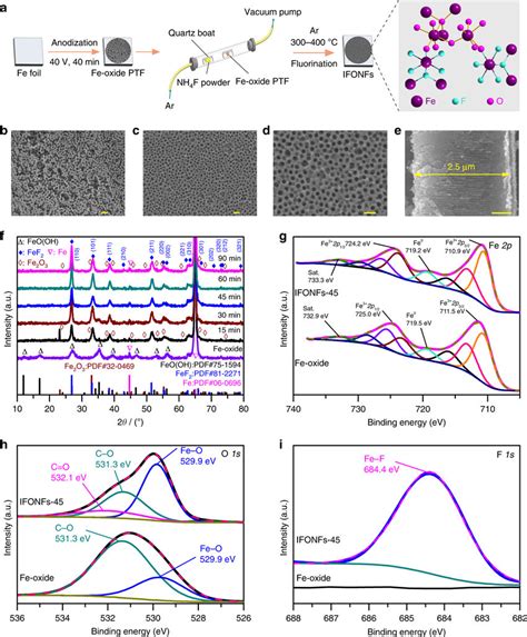 Ifonfs Fabricated From Commercial Fe Foil With Anodization Fluorination Download Scientific