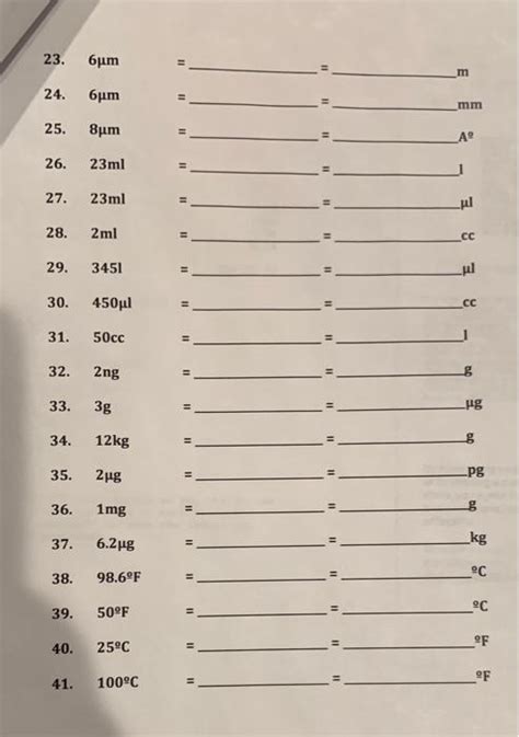 Solved μm m μm mm μm A ml Chegg com